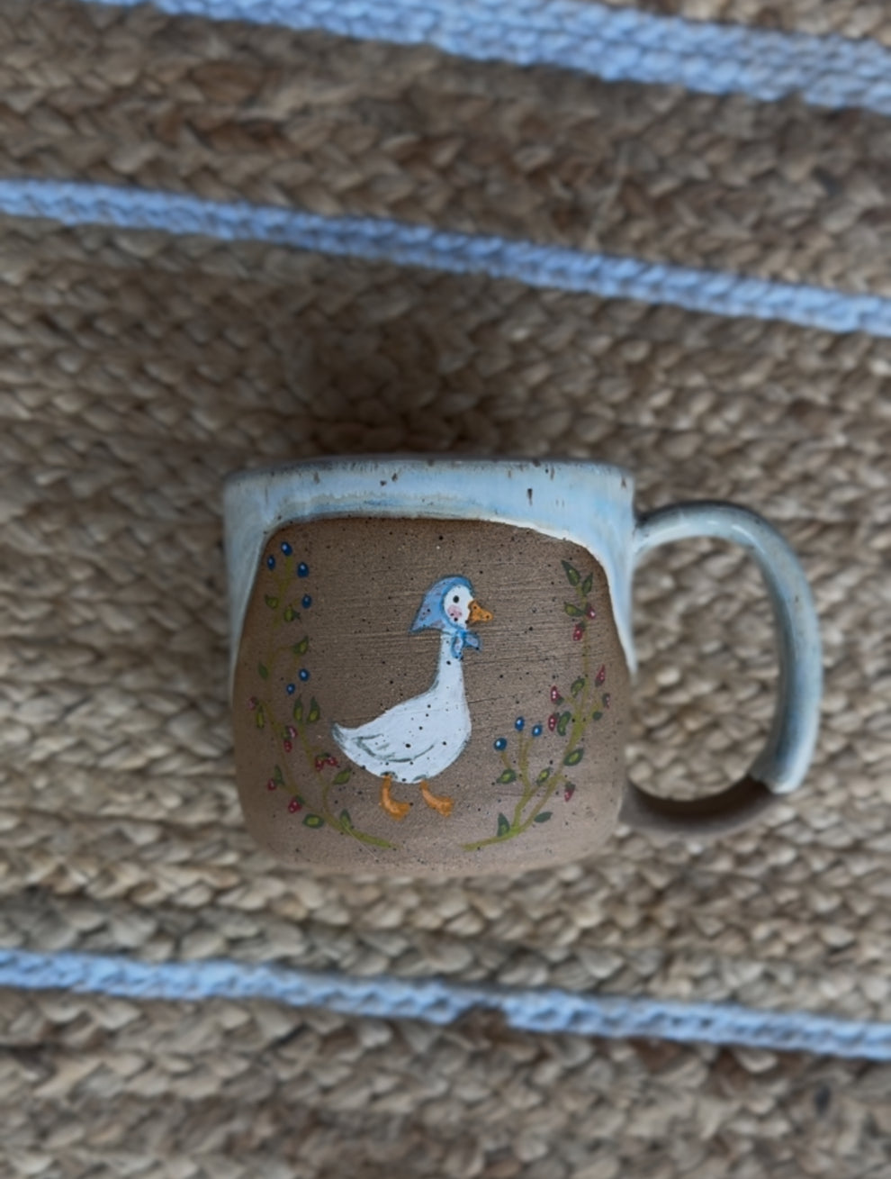 Blue Bonnet Goose Mug – In The Potter’s Hands